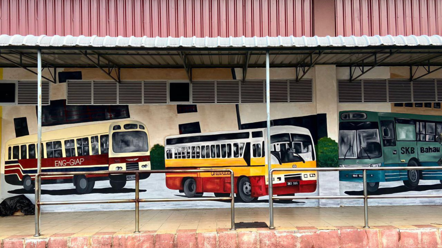 Mural @ Stesen Bas Bahau - N9Tourism - Portal Pelancongan Negeri Sembilan